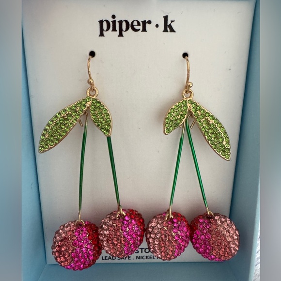 Accessories | Piper K Cherry Drop Earrings | Poshmark